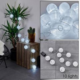 hofstein Redding Solarlichterkette LED Weiß, 10-flammig