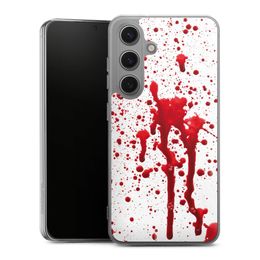 DeinDesign Galaxy S25 Handy Silikon Hülle Case transparent Handyhülle Blood Halloween Gothic Silikon Case