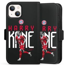 DeinDesign Galaxy A51 Handy Klapph&uuml;lle Handyh&uuml;lle aus Kunst Leder schwarz Flip Case Fc Bayern M&uuml;nchen Official Licensed Product Harry Kane Sideflip mit Lasche