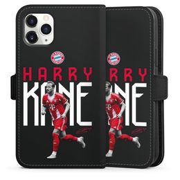 DeinDesign iPhone 11 Pro Handy Klapph&uuml;lle Handyh&uuml;lle aus Kunst Leder schwarz Flip Case Fc Bayern M&uuml;nchen Official Licensed Product Harry Kane Sideflip mit Lasche