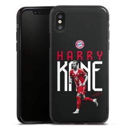 DeinDesign iPhone X Handy Silikon H&uuml;lle Case schwarz Handyh&uuml;lle Fc Bayern M&uuml;nchen Official Licensed Product Harry Kane