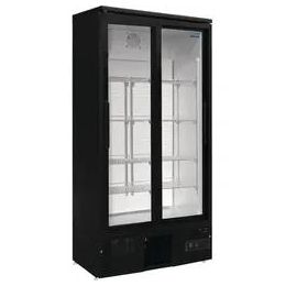 Gastro Getränkekühlschrank Polar 490 schwarz - mit 2 Schiebetüren