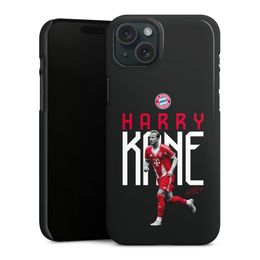 DeinDesign iPhone 15 Plus Handy Premium Case Smartphone Handyh&uuml;lle Schutzh&uuml;lle gl&auml;nzend Fc Bayern M&uuml;nchen Official Licensed Product Harry Kane Premium Case