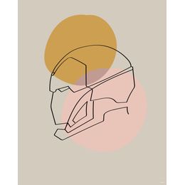 Bild Komar "Soulful Sanctuary Iron Man Head", braun (farbe bild(er): pastell), B:40cm H:50cm, Holz, Papier, Bilder, Bild, Wandbild zur Dekoration im Kinderzimmer - ohne Rahmen