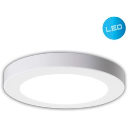 Näve NÄVE LED Deckenleuchte "Bonus", weiß, 1, Ø 16,5cm H: 1,8cm, 1 Stk., Leuchten, Ein- oder Aufbau flexibel, CCT über Geräteschalter, D: 16,5cm, LED Deckenleuchte
