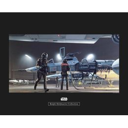 Bild Komar "Star Wars Classic RMQ Yavin Y-Wing", bunt (farbe bild(er): bunt), B:50cm H:40cm, Holz, Papier, Bilder, Wandbild zur Dekoration im Kinderzimmer - ohne Rahmen