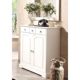 Kommode Home Affaire "Klera", weiß, B:81cm H:93cm T:37cm, Sideboards, Breite 81 cm, aus massiver Kiefer, FSC-zertifiziert