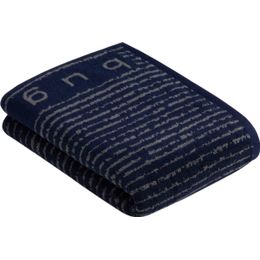 Duschtuch Bugatti "Tiago", blau (marine blau), B:67cm L:140cm, Walkfrottee, Obermaterial: 100% Baumwolle, Handtücher, besonders saugfähig