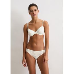 Marc O'Polo Bikinislip MARC O'POLO "Second Skin Jaquard", Damen, Gr. L, weiß, Jacquard, Obermaterial: 90% Polyamid, 10% Elasthan;Spitze, körpernah, Unterhosen, elastischer Bund, Spitze, gestreift, weich