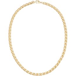 Collier Firetti "Schmuck Geschenk Halsschmuck Halskette Kette Achterkette", gold (gelbgoldfarben), Halsketten, Damen, Messing, L: 50 B: 6mm, B:6mm