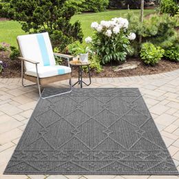 Outdoorteppich Ayyildiz Teppiche "PATARA 4955", grau, B:240cm H:8mm L:340cm, Polypropylen, Teppiche, Läufer / Pflegeleicht / Strapazierfähig / In- und Outdoor geeignet
