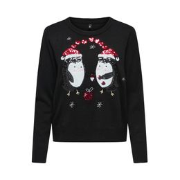 Only Sweater 'ONLXMAS SHINE' female size L Dark red / Black / White