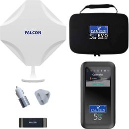 Falcon Evo 5G Mobile Deluxe Internetantenne mit tragbarem Router und bis zu 3400 Mbit/s Geschwindigkeit - 5G-/LTE-Antennen
