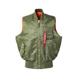 Alpha Industries Weste 'MA-1' Herren Gr&ouml;&szlig;e S oliv / rot