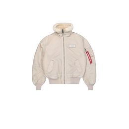 Alpha Industries Jacke Herren Größe XL beige / rot