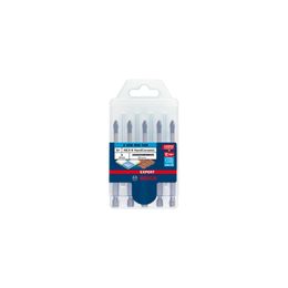 Bosch EXPERT HEX-9 HardCeramic Dachziegel-Bohrer-Set 5mm 5-tlg. für Dreh- und Schlagbohrer | für Keramik, Fliesen oder Glas | mit Sechskantschaft und Diamantbeschichtung, 2608900598)