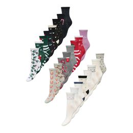 Only Socken 'ONL24' Damen Gr&ouml;&szlig;e 36/41 nachtblau / grau / smaragd / orchidee / dunkelrot / schwarz / wei&szlig;