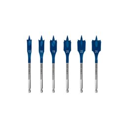 Bosch EXPERT SelfCut Speed Flachfräsbohrer-Set 13/16/19/20/22/25mm 6-tlg. für Dreh- und Schlagbohrer (2608900333)