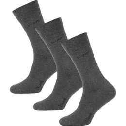 Bugatti Socken Herren Größe 47/50 graumeliert / schwarz