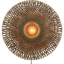 GOOD & MOJO Wandleuchte "Bali", beige (natur), Ø 87cm H: 87cm, Leuchten