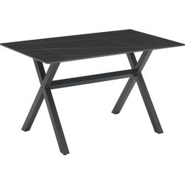 Esstisch OTTO HOME "Cazie", schwarz, B:120cm H:76cm T:80cm, Tische, aus Sicherheitsglas mit drehbarer Tischplatte und verstellbaren Füßen