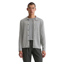 Marc O'Polo Cardigan MARC O'POLO "aus feinstem Kaschmir", Herren, Gr. L, grau melange, Obermaterial: 100% Kaschmir, unifarben, regular fit, Strickbündchen, Strickjacken