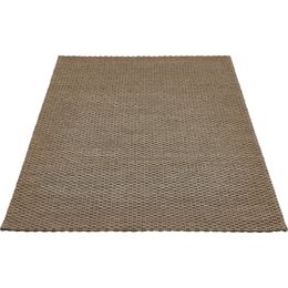 Wollteppich LUXOR living "Nora", grau (taupe), B:130cm H:10mm L:190cm, Wolle, Teppiche, Handweb-Teppich, Flachgewebe, handgewebt, reine Wolle