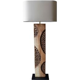 Salesfever Stehlampe "Akazie", beige (natur, weiß), 1, H: 171cm, 1 Stk., Leuchten, handgefertigt