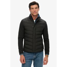 Steppjacke Superdry "STORM POPPER SOFTSHELL JKT", Herren, Gr. L, schwarz, Web, Obermaterial: 100% Polyester, unifarben, slim fit, Jacken