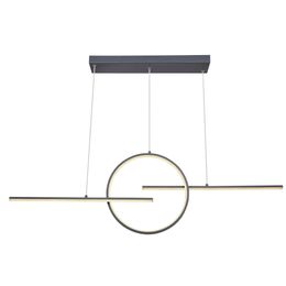 Globo LIGHTING LED Pendelleuchte "BARRAL", graphit, Leuchten, Hängelampe/Hängeleuchte/Wohnzimmer/Esstisch/elegant