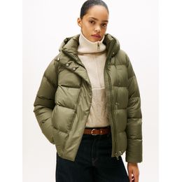 Steppjacke Tommy Hilfiger "MODERN DOWN REG JACKET", Damen, Gr. M (38), grün (utility olive), Steppware, Obermaterial: 100% Polyester, unifarben, Jacken
