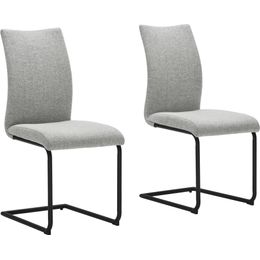 Freischwinger OTTO HOME "Tayler", grau, B:43cm H:93cm T:57cm, Stühle, Strukturstoff, robustem Metallgestell, Anti-Kipp-Funktion