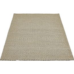 Wollteppich LUXOR living "Nora", beige (greige), B:130cm H:10mm L:190cm, Wolle, Teppiche, Handweb-Teppich, Flachgewebe, handgewebt, reine Wolle