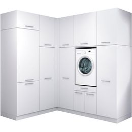 Mehrzweckschrank-Set LAUNDREEZY, weiß matt, Holzwerkstoff, Kastenmöbel-Sets