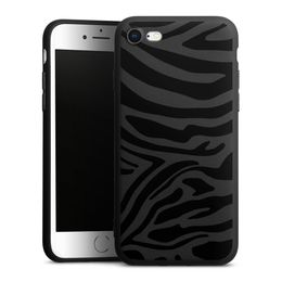 DeinDesign iPhone SE (2020) Handy Premium Silikon H&uuml;lle Handyh&uuml;lle schwarz Case Black Muster Silikon Premium Case