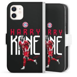 DeinDesign iPhone 12 mini Handy Klapph&uuml;lle Handyh&uuml;lle aus Kunst Leder wei&szlig; Flip Case Harry Kane Official Licensed Product Fc Bayern M&uuml;nchen Sideflip mit Lasche
