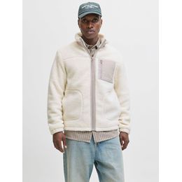 Jack & Jones Jack & Jones Teddyjacke in Creme - 42% | Größe XXL | Herren-plussize