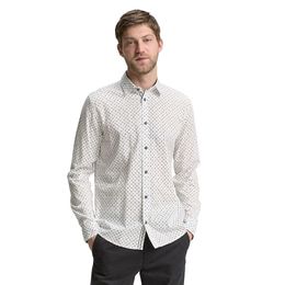Tom Tailor Hemd in Creme/ Dunkelblau - 64% | Größe L | Herren-plussize
