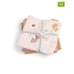 Done by Deer 3er-Set: Mulltücher "Lalee" in Senf/ Rosa - (L)70 x (B)70 cm - 38% | Baby-spucktuecher
