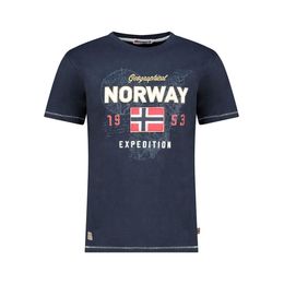 Geographical Norway Shirt "Juitre" in Dunkelblau - 71% | Größe L | Herren-plussize