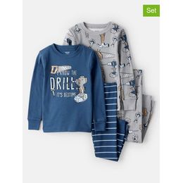Carter's carter's 2er-Set: Pyjamas in Grau/ Blau - 16% | Größe 104 | Kinder-waesche