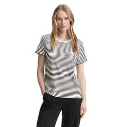 Tom Tailor Shirt in Weiß/ Schwarz - 52% | Größe M | Damen-tops