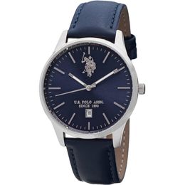 U.S. Polo Assn. Quarzuhr in Dunkelblau/ Silber - 65% | Herrenuhren