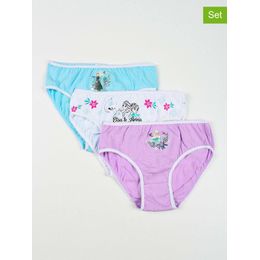 Die Eiskönigin FROZEN 3er-Set: Slips: "Frozen" in Hellblau/ Weiß/ Lila - 62% | Größe 110/116 | Kinder-waesche