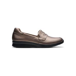 Clarks Leder-Mokassins "Ellowyn Penny" in Braun - 51% | Größe 39,5 | Damen-schuhe-halbschuhe