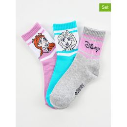 Die Eiskönigin FROZEN 3er-Set: Socken "Frozen" in Lila/ Blau/ Grau - 62% | Größe 23-26 | Babysocken-strumpfhosen