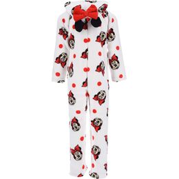 Disney Minnie Mouse Fleece-Overall "Minnie" in Weiß - 56% | Größe 116 | Kinderhosen