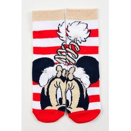 Disney Minnie Mouse Socken "Minnie" in Rot/ Weiß/ Beige - 12% | Größe 23-26 | Babysocken-strumpfhosen