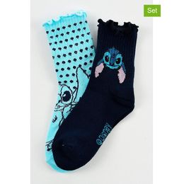 Lilo and Stitch Lilo & Stitch 2er-Set: Socken "Lilo & Stitch" in Türkis/ Dunkelblau - 35% | Größe 23-26 | Babysocken-strumpfhosen