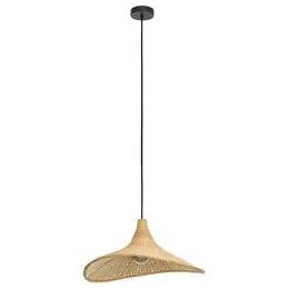 Eglo Hängeleuchte "HYKEHAM Pendellampe, Stahl und Holz, E27, Hängelampe, Flurlampe, Lampe", schwarz, Ø 50cm H: 110cm, 1 Stk., Leuchten, Hängeleuchte, H110 x Ø50 cm, schwarz, 1X40W exkl.